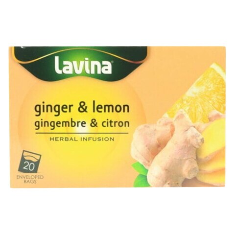 Lavina Ginger And Lemon Herbal Infusion Tea Bag 2g x 20 Pieces price in ...