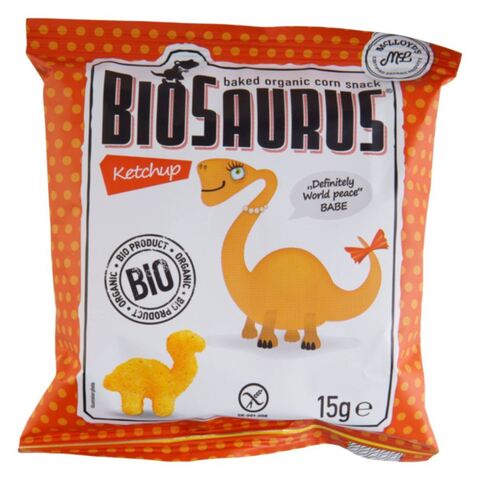 BioSaurus Organic Dinosaurs Corn Snacks With Ketchup 15g price in ...