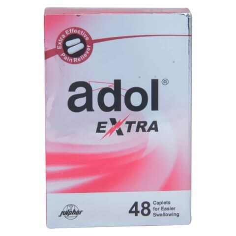Adol Extra Pain Relief 500mg 48 Caplets price in UAE | Carrefour UAE ...