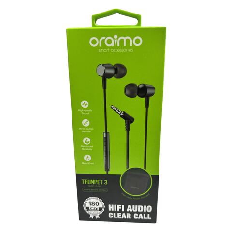 Buy Oraimo Earphones Oepe40 Black Online - Carrefour Kenya