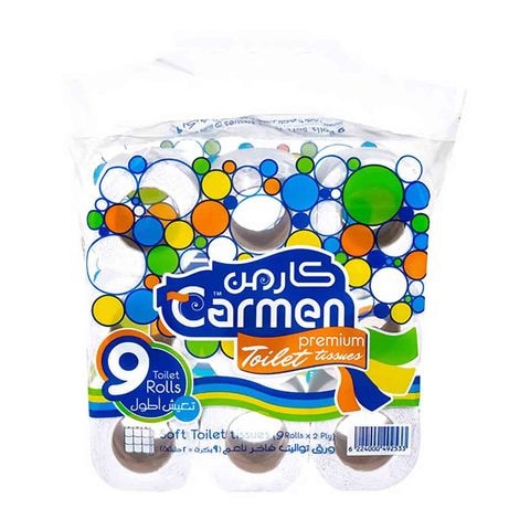 Carmen Toilet Paper Rolls - 9 Rolls price in Egypt | Carrefour Egypt ...