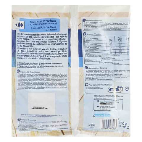 Buy Carrefour Frozen Fish Scallops Shell 90g x 4 Pieces Online ...