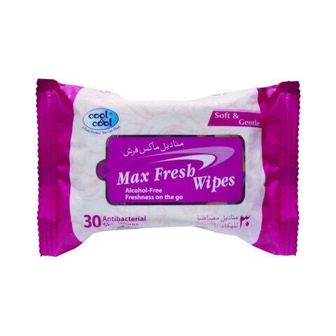 Cool Cool Max Fresh Antibacterial 30 Wipes price in UAE | Carrefour UAE ...