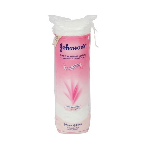 Johnson Johnson Pure Cotton Pads Pack Of 80 Round Pads ...