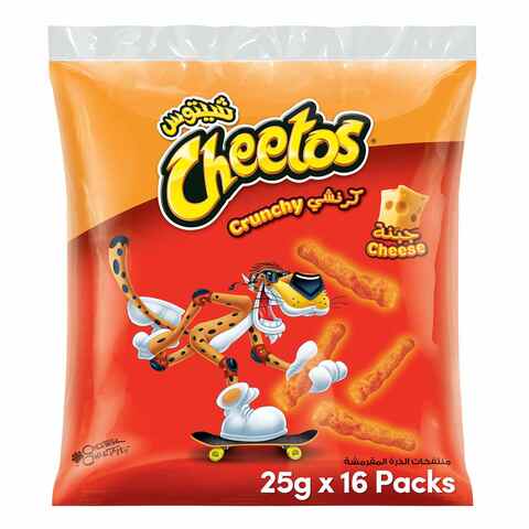 Cheetos Crunchy Cheese 25g Pack of 16 price in UAE | Carrefour UAE ...