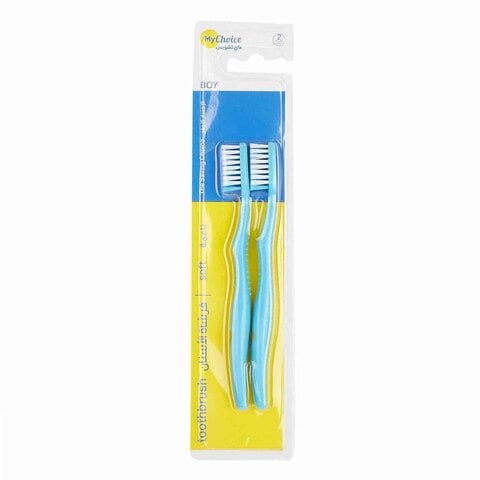 Mychoice Soft Toothbrush Multicolour 2 PCS price in UAE | Carrefour UAE ...
