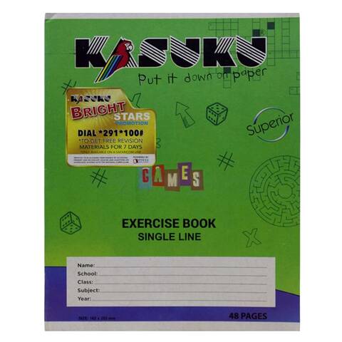 Buy KASUKU EX. BOOK SQUARE LINE 48P A5 Online - Carrefour Kenya