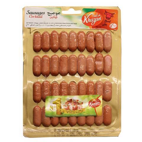 Khazan Beef Cocktail Sausage price in Kuwait | Carrefour Kuwait ...