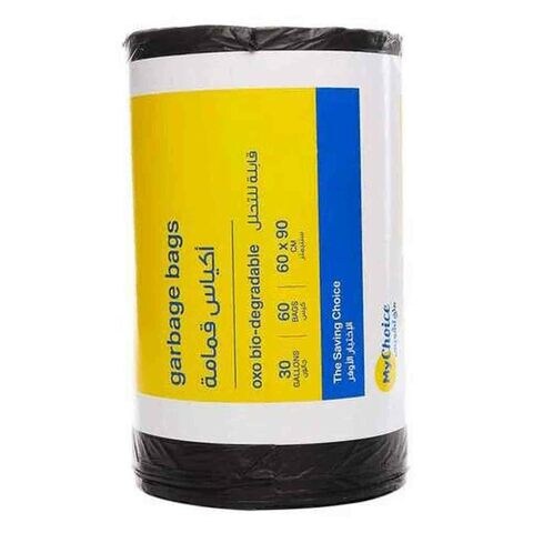 Mychoice 30 Gallon Oxo Bio-Degradable Garbage Bags Black 60x90cm Pack ...