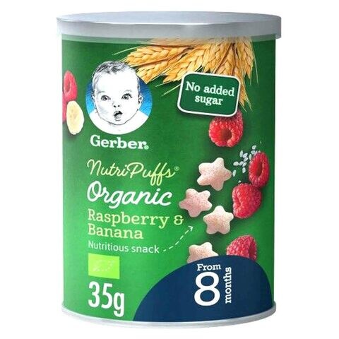 Gerber Organic Raspberry Banana Nutri Puffs 35g price in Saudi Arabia ...