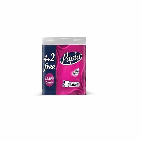 Papia Facial Tissues - 550 Sheets - 6 Count price in Egypt | Carrefour ...