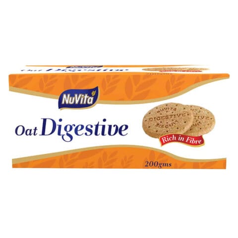 Buy Nuvita Oats Digestive Chocolate Coated Biscuits 200G Online ...