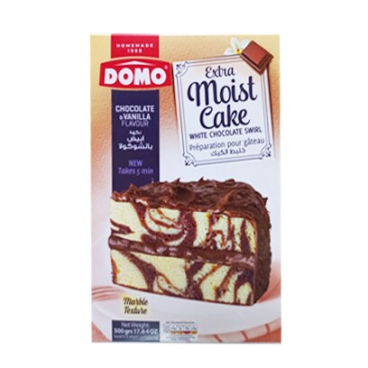 Buy Domo Cake Mix Extra Moist Swirl White Chocolate 500GR Online - Shop ...