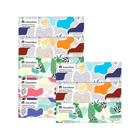 Carrefour Economic Facial Tissues White 150 Sheetsx8 price in UAE ...