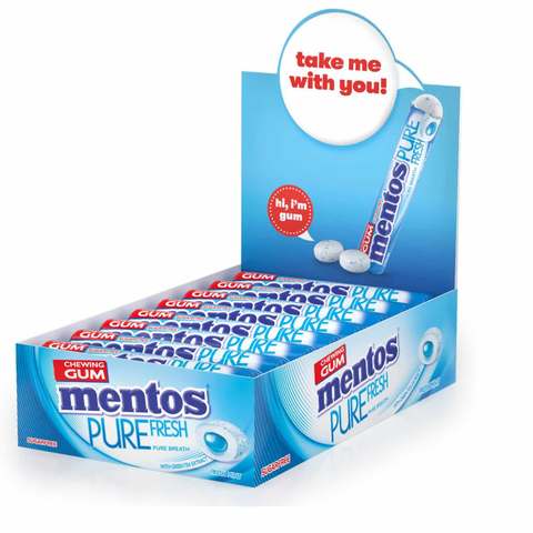 Mentos Pure Fresh Sugar Free Chewing Gum Freshmint Flavour 15.75g Pack of 16 Rolls price in UAE ...