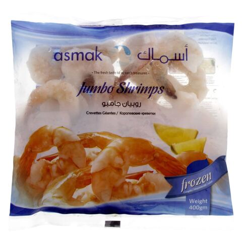 Asmak Frozen Jumbo Shrimps 400g price in Kuwait | Carrefour Kuwait ...