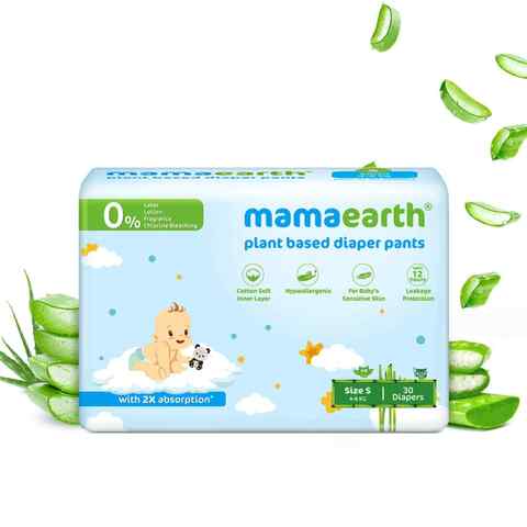 Mamaearth Plant-Based Diaper Pants Size S 4-6kg 30 Diapers price in UAE | Carrefour UAE ...