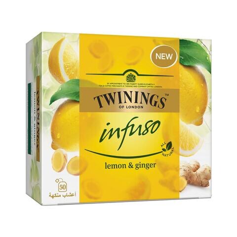 Twinings Infuso Lemon Ginger Herbal Tea - 50 Tea Bags price in Egypt ...