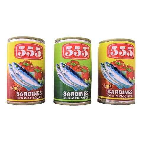 555 Sardines In Tomato Sauce 155g Pack of 3 price in UAE | Carrefour ...