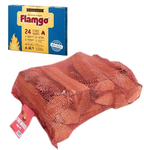 Flame On 40L Premium Firewood + Flamgo Fire Lighter Cubes 24 Pcs price ...