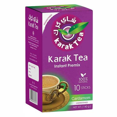 Karak Tea Unsweetened Cardamom Instant Premix 140g (10 Sticks) price in ...
