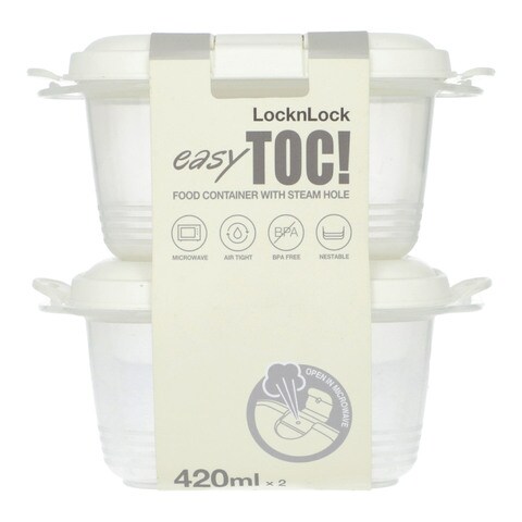Lock & Lock TOC Food Container With Steam Hole 420 ml 2 pcs