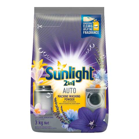 Buy Sunlight 2 In 1 Lavender Auto Machine Washing Powder 3Kg Online ...