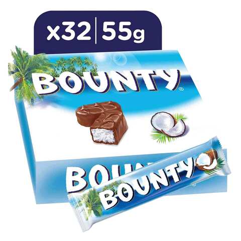 Bounty Milk Chocolate Bar 55g x Pack of 32 price in Kuwait | Carrefour ...