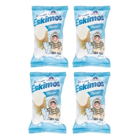سعر Rud Eskimos Chocolate Plombir Ice Cream 80g Pack of 4 فى الامارات ...