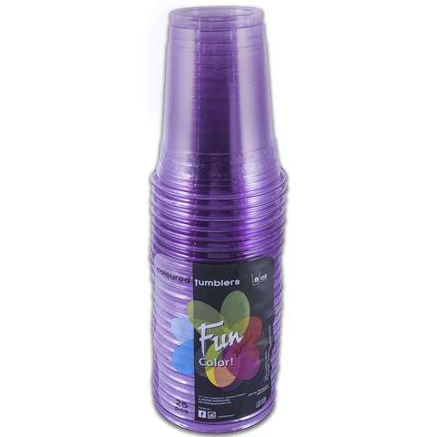 Fun Disposable Tumbler Purple 250ml 25 price in UAE | Carrefour UAE ...
