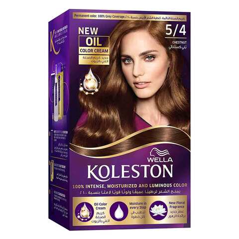 Wella Koleston Permanent Hair Color Kit 5/4 Chestnut 142ml price in Kuwait | Carrefour Kuwait ...