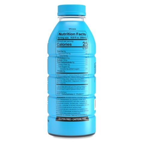 Blue Powerade Nutrition Label