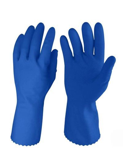 Small Rubber Hand Gloves Deluxe Grip Blue price in UAE | Carrefour UAE ...