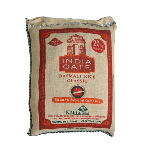 India Gate Basmati Classic Rice 20 kg price in Kuwait | Carrefour ...