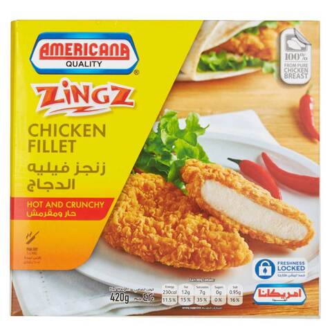 Americana Quality Zing Hot And Crispy Chicken Fillets 420g price in ...
