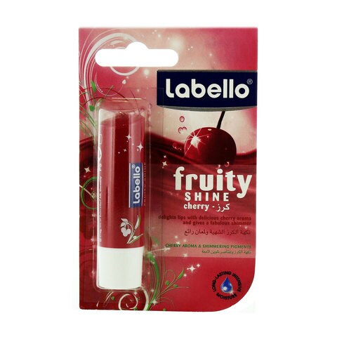 Buy Labello Lip Balm, Moisturising Lip Care, Cherry Shine 4.8g Online ...
