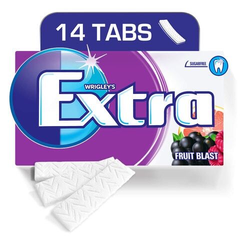 Extra Gum Raspberry And Blackcurrant Grapefruits Flavor Sugar Free 27 ...