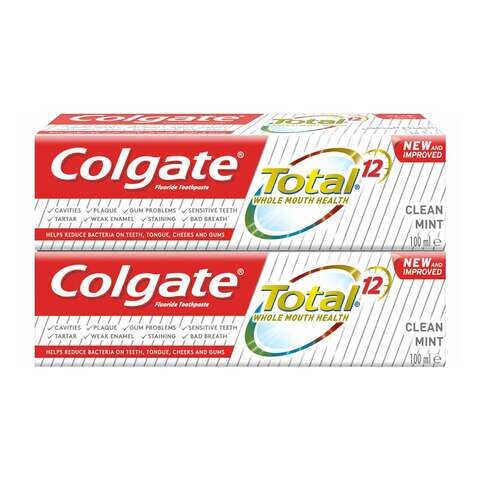 Colgate Total 12 Clean Mint Toothpaste 100ml Pack of 2 price in UAE ...