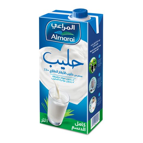 Almarai UHT Milk Full Fat Vit Milk 1L price in Saudi Arabia | Carrefour ...