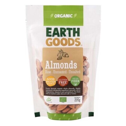 Earth Goods Organic Almonds 220g price in UAE | Carrefour UAE ...