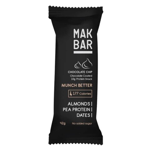 Buy Mak Bar Chocolate Chip Protein Snack Bar 42g Online - Shop Food ...