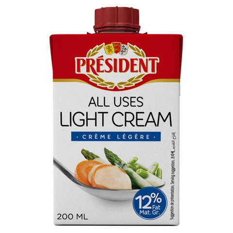 President 15% Fat UHT Light Cream 200ml price in UAE | Carrefour UAE ...