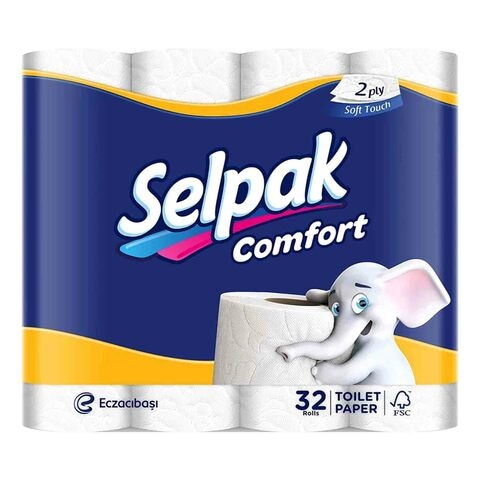 Selpak Toilet Paper Comfort 2 Ply 32 Rolls price in UAE | Carrefour UAE ...