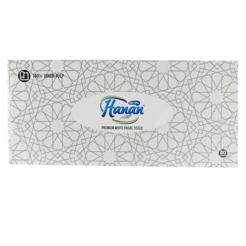 Buy Hanan Facial Tissue White 80'S Online - Carrefour Kenya