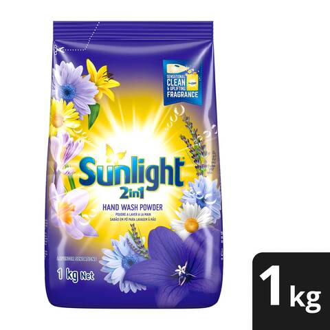Buy Sunlight 2 in 1 Hand Washing Powder Lavender Sensations 1kg Online ...