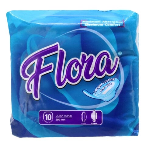 Buy Flora Ultra Super With Wings Sanitary Pads 8 Count Online ...