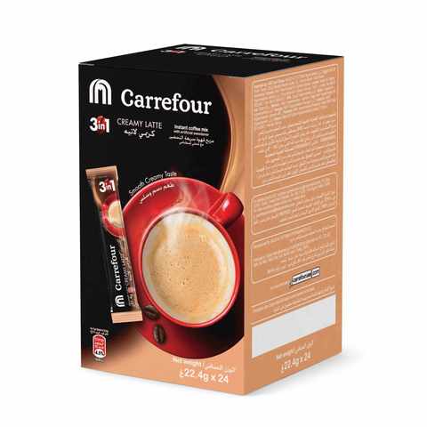 Carrefour 3-In-1 Creamy Latte Instant Coffee 22.4g Pack of 24 price in ...