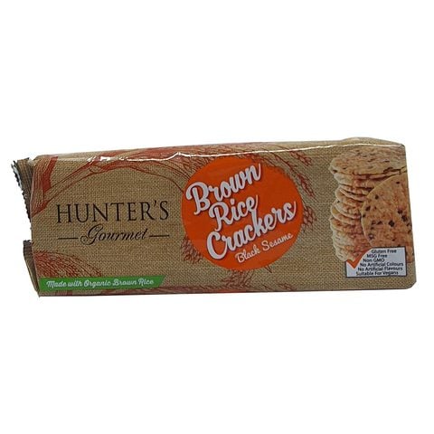 Hunters Gourmet Brown Rice Crackers Black Sesame 100g price in UAE ...