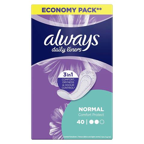 Always Daily Liners Normal Comfort Protect - 40 Pads price in Egypt ...