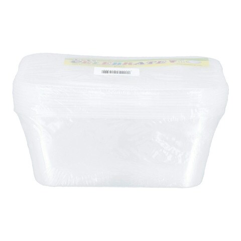 Disposable Transparent Box 1 lt 6 pcs